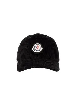 Moncler Logo Patch Baseball Cap - Black
