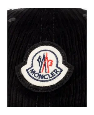 Moncler Logo Patch Baseball Cap - Black