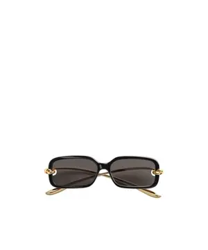 Bottega Veneta Knot Rectangular Sunglasses - Black