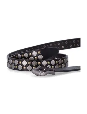 LEMAIRE Studded Buckled Rio Belt - Black