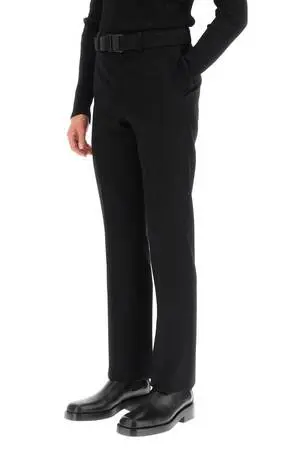 Off-White Belted Straight Leg Trousers