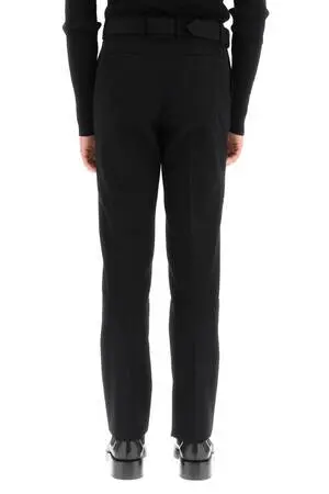 Off-White Belted Straight Leg Trousers