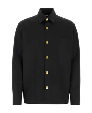 Balmain Logo Buttoned Poplin Shirt
