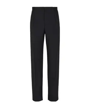 Fendi Logo Patch Elasticated Waist Trousers - Black