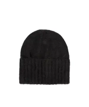Auralee Ribbed Mohair-blend Beanie - Black