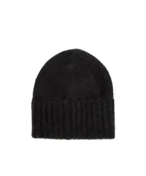 Auralee Ribbed Mohair-blend Beanie - Black