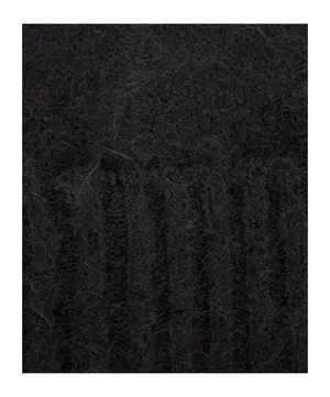 Auralee Ribbed Mohair-blend Beanie - Black