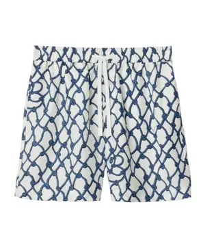 Burberry Allover Knot Printed Drawstring Shorts