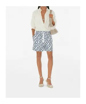 Burberry Allover Knot Printed Drawstring Shorts
