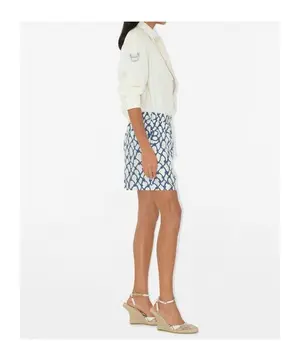 Burberry Allover Knot Printed Drawstring Shorts