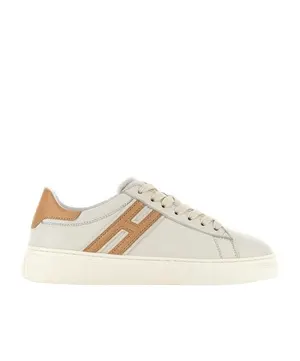 Hogan H365 Lace-up Sneakers With Leather H Detail - White