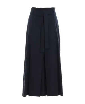 Max Mara Lace-up Wide-legged Casual Pants