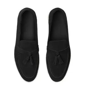 SCAROSSO Leandra Tassel Loafers - Black