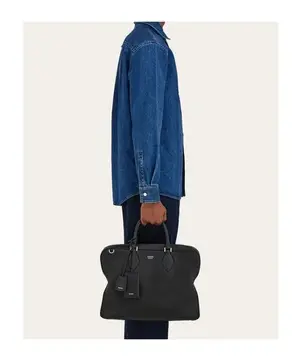 FERRAGAMO Leather Tote Bag - Black