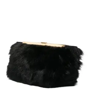 Khaite Aimee Shearling Clutch Bag