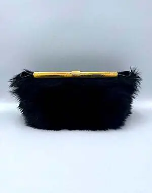 Khaite Aimee Shearling Clutch Bag