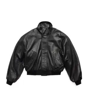 Balenciaga High-neck Leather Jacket