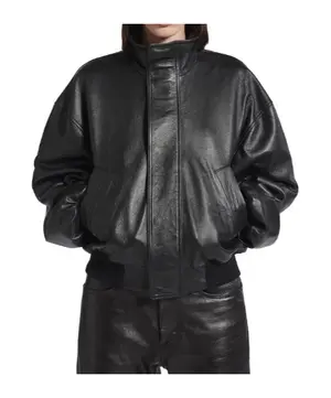 Balenciaga High-neck Leather Jacket