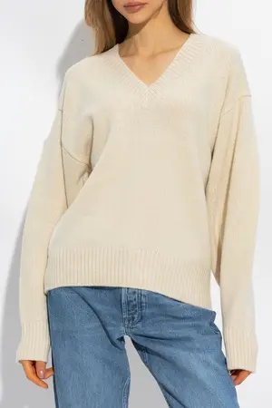 TOTEME Dropped Shoulder V-neck Jumper