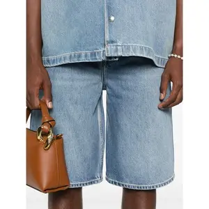 7 For All Mankind Wide Leg Denim Shorts