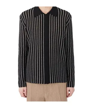 JIL SANDER Crochet Knitted Cardigan