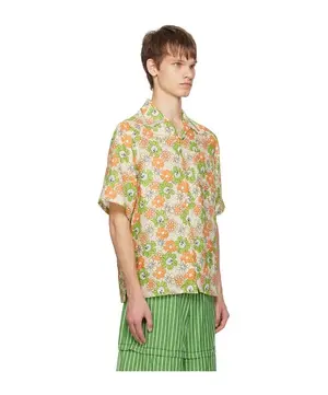 Marni Floral-print Shirt - Nude