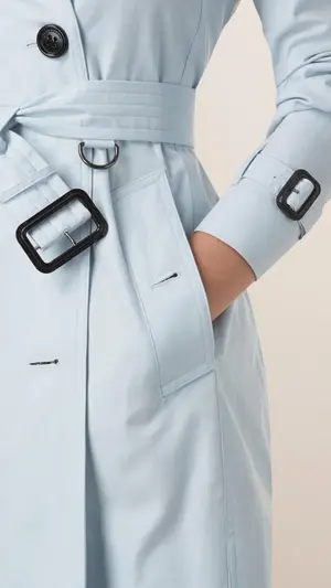 Burberry Double-breasted Trench Coat With Classic Collar