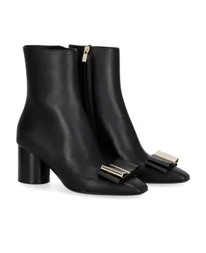 FERRAGAMO Ankle Boots With Block Heel And Square Toe
