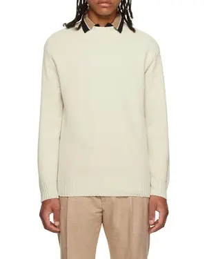 Hugo Boss Ribbed-knit Cotton Jumper - Nude