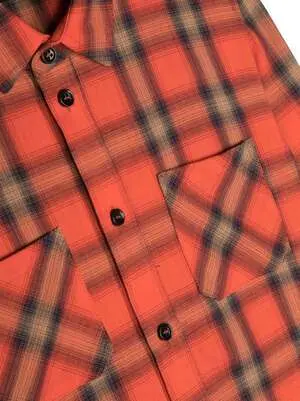Amiri Logo-embroidered Check-pattern Shirt