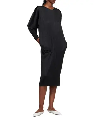 PLEATS PLEASE BY ISSEY MIYAKE Midi Dress With Long Sleeves
