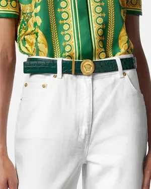 Versace Embossed Buckle Belt