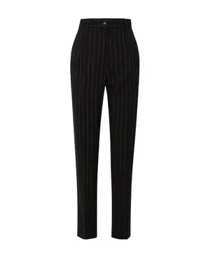 Dolce & Gabbana Striped Tailored Trousers - Black