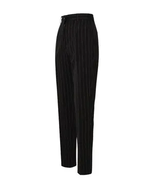 Dolce & Gabbana Striped Tailored Trousers - Black