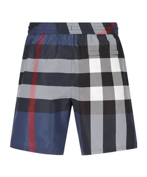 Burberry Checked Drawstring Swim Shorts