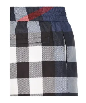Burberry Checked Drawstring Swim Shorts