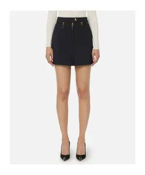 Elisabetta Franchi Zipped Double Layer Crêpe Skirt