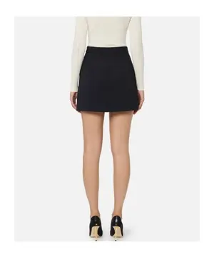 Elisabetta Franchi Zipped Double Layer Crêpe Skirt