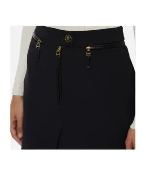 Elisabetta Franchi Zipped Double Layer Crêpe Skirt