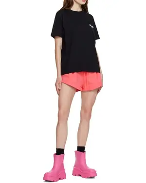 MSGM Logo Detail Crewneck T-shirt - Black