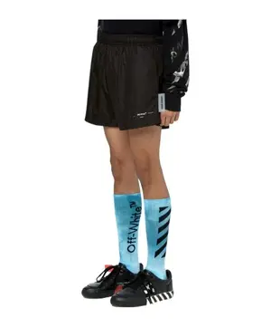Off-White Logo Print Swim Trunks