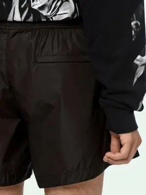 Off-White Logo Print Swim Trunks