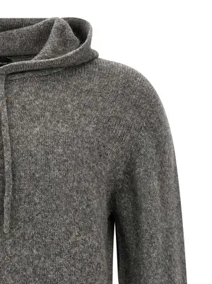 ROBERTO COLLINA Knitted Hoodie - Black