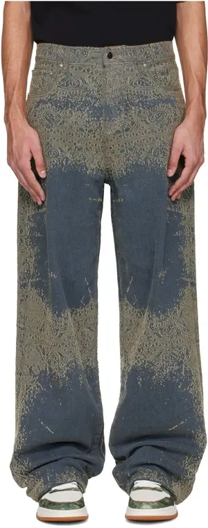 Amiri Paisley Wide-leg Jeans
