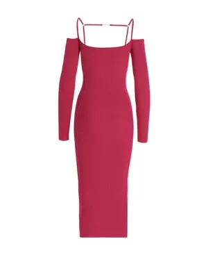 Jacquemus Logo Knitted Dress - Red