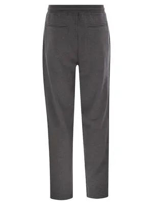 Brunello Cucinelli Drawstring Fleece Track Pants - Black