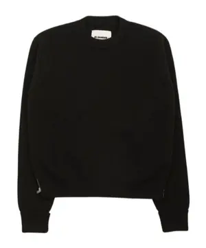 JIL SANDER Round Neck Sweater With Side Zippers