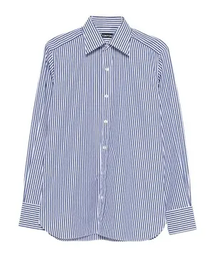 TOM FORD Striped Shirt - Blue