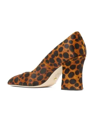 STUART WEITZMAN Curveblock Leopard-print Block Heel Pumps