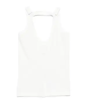 MAISON MARGIELA Ribbed Open-back Tank Top - White